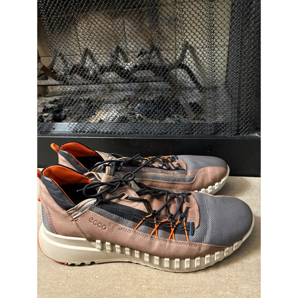 Ecco | Shoes | Ecco Mens Zipflex Lace Up Leather Cordura Sneaker ...